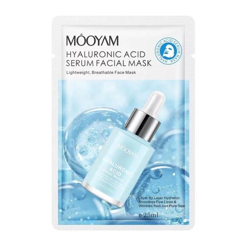 Mooyam, Hyaluronic Acid, Serum Facial Mask (Maska w płachcie do twarzy ... Mooyam, Hyaluronic Acid, Serum Facial Mask (Maska w płachcie do twarzy ...
